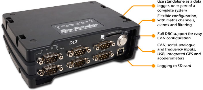 DL2 Industrial Data Logger - Race Technology Ltd - Automotive Technical Excellence